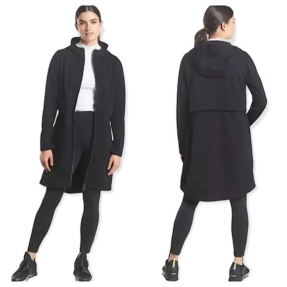 Athleta | Jackets & Coats | Athleta Cozy Karma Jacket In Black Full Zip ...
